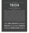 Tricia | Name Art Print – Name Stories