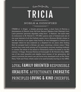 Tricia | Name Art Print – Name Stories