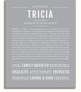 Tricia | Name Art Print – Name Stories