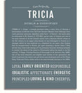 Tricia | Name Art Print – Name Stories