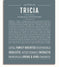 Tricia | Name Art Print – Name Stories