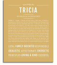 Tricia | Name Art Print – Name Stories