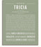 Tricia | Name Art Print – Name Stories