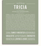 Tricia Personalized Name Meaning Art Prints – Name Stories