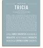 Tricia | Name Art Print – Name Stories