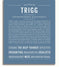 Trigg Personalized Name Meaning Art Prints – Name Stories