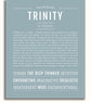 Trinity Personalized Name Meaning Art Prints – Name Stories