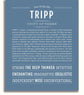 Tripp Personalized Name Meaning Art Prints – Name Stories
