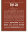 Trish Personalized Name Meaning Art Prints – Name Stories