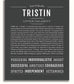 Tristin Personalized Name Meaning Art Prints – Name Stories