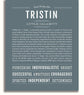 Tristin Personalized Name Meaning Art Prints – Name Stories