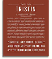 Tristin Personalized Name Meaning Art Prints – Name Stories