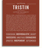 Tristin Personalized Name Meaning Art Prints – Name Stories