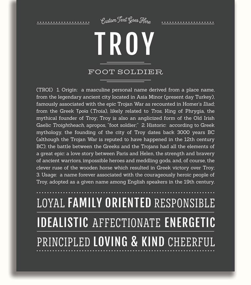 Troy | Name Art Print – Name Stories