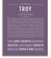 Troy | Name Art Print – Name Stories