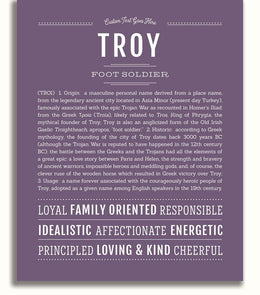 Troy | Name Art Print – Name Stories
