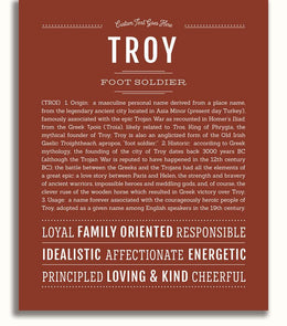 Troy | Name Art Print – Name Stories