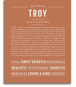 Troy | Name Art Print – Name Stories