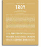 Troy Personalized Name Meaning Art Prints – Name Stories