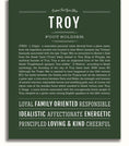 Troy Personalized Name Meaning Art Prints – Name Stories