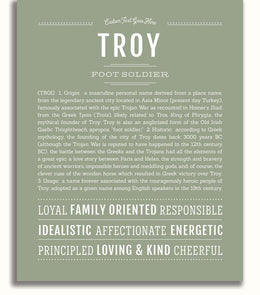 Troy | Name Art Print – Name Stories