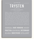Trysten | Name Art Print – Name Stories