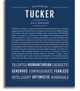 Tucker | Name Art Print – Name Stories
