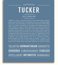 Tucker | Name Art Print – Name Stories