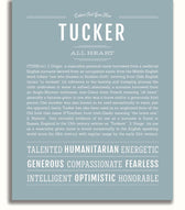 Tucker Personalized Name Meaning Art Prints – Name Stories
