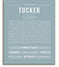 Tucker Personalized Name Meaning Art Prints – Name Stories