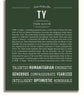 Ty Personalized Name Meaning Art Prints – Name Stories