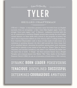 Tyler | Name Art Print – Name Stories