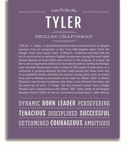 Tyler | Name Art Print – Name Stories