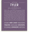 Tyler Personalized Name Meaning Art Prints – Name Stories