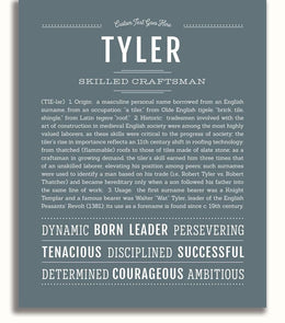 Tyler | Name Art Print – Name Stories