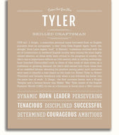 Tyler | Name Art Print – Name Stories