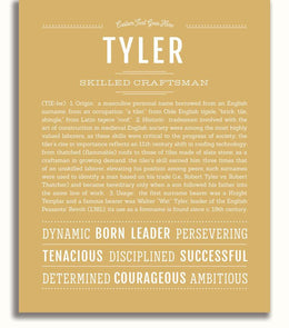 Tyler | Name Art Print – Name Stories