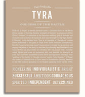 Tyra Personalized Name Meaning Art Prints – Name Stories