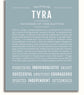 Tyra Personalized Name Meaning Art Prints – Name Stories