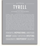 Tyrell | Name Art Print – Name Stories