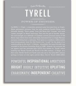 Tyrell | Name Art Print – Name Stories