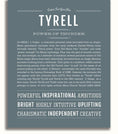 Tyrell | Name Art Print – Name Stories