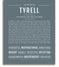 Tyrell Personalized Name Meaning Art Prints – Name Stories