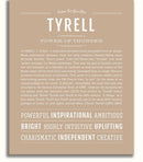 Tyrell | Name Art Print – Name Stories