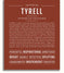 Tyrell Personalized Name Meaning Art Prints – Name Stories