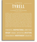 Tyrell | Name Art Print – Name Stories