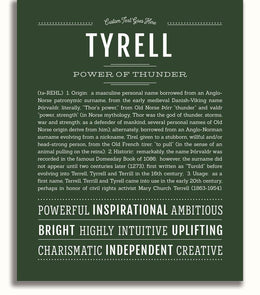 Tyrell | Name Art Print – Name Stories