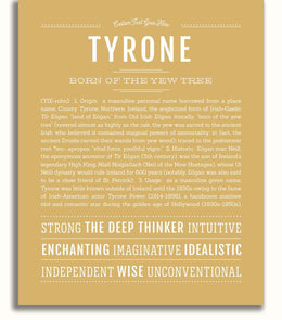 Tyrone | Name Art Print – Name Stories