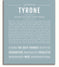 Tyrone | Name Art Print – Name Stories