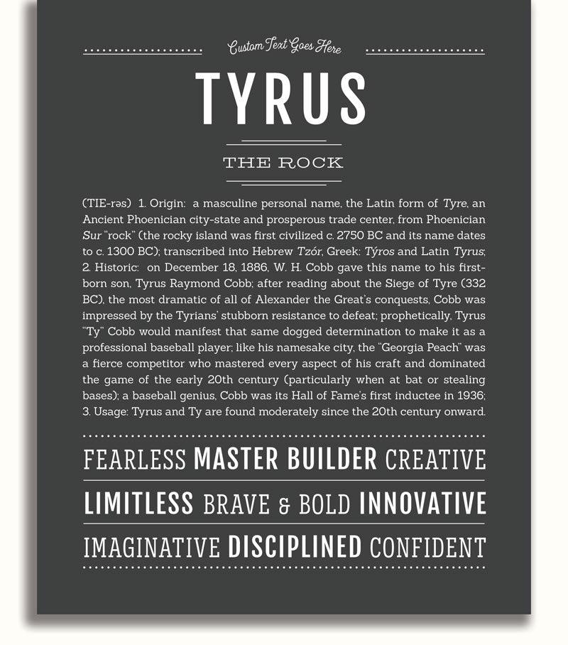 Tyrus | Name Art Print – Name Stories